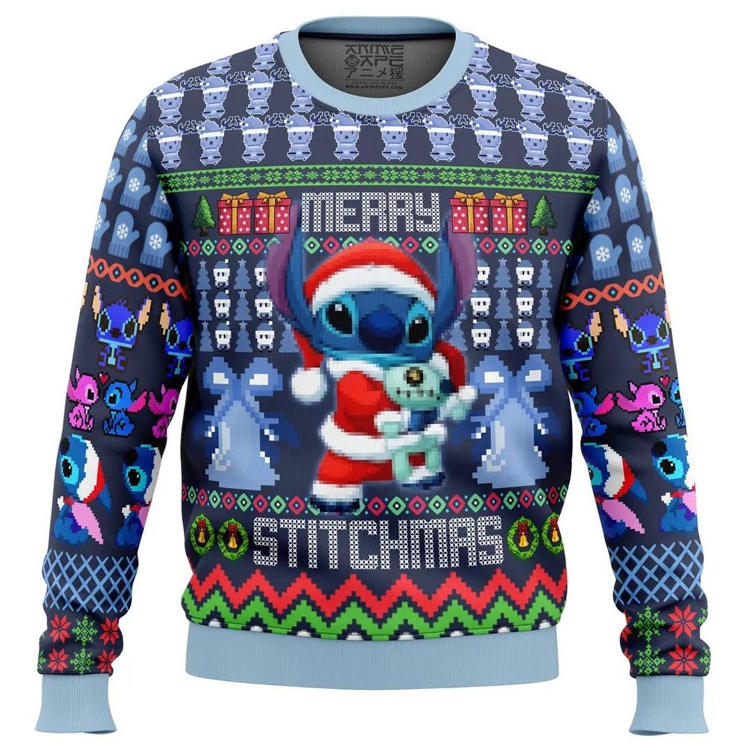 Stitch Christmas Sweater, Merry Stitchmas Ugly Christmas Sweater, Ugly ...
