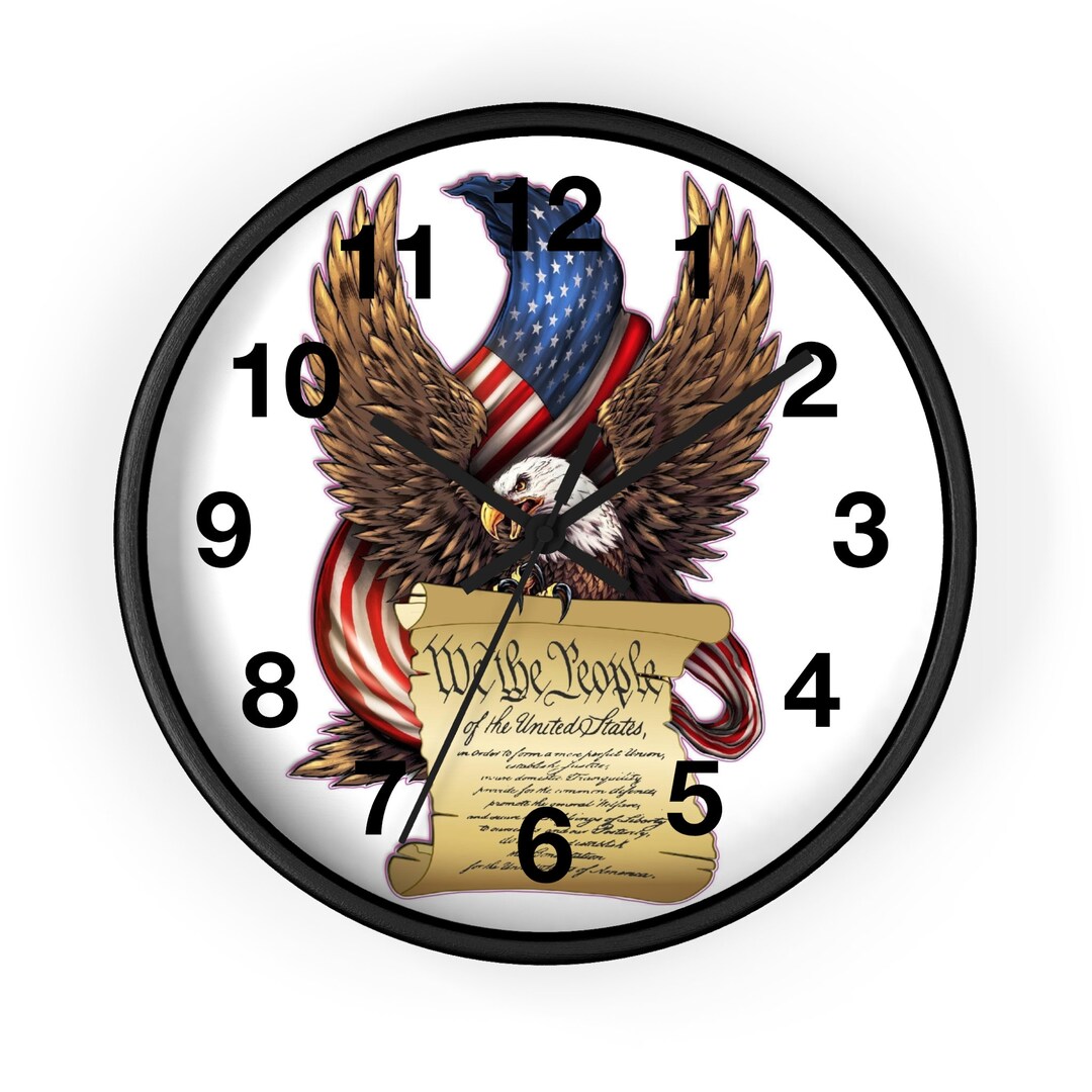 American Eagle Wall Clock - Etsy