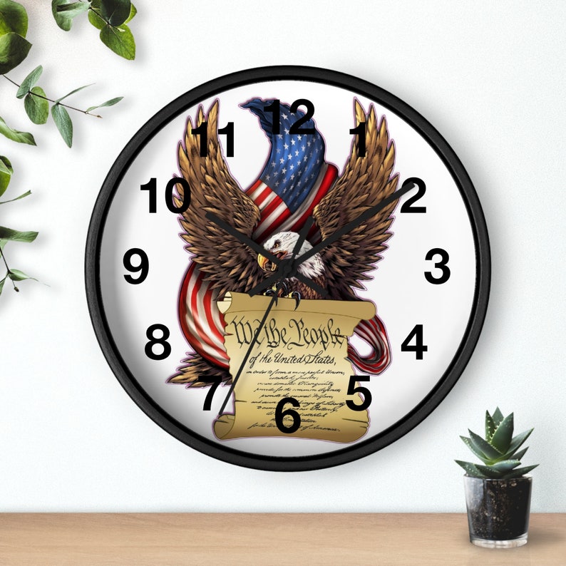 American Eagle Wall Clock - Etsy
