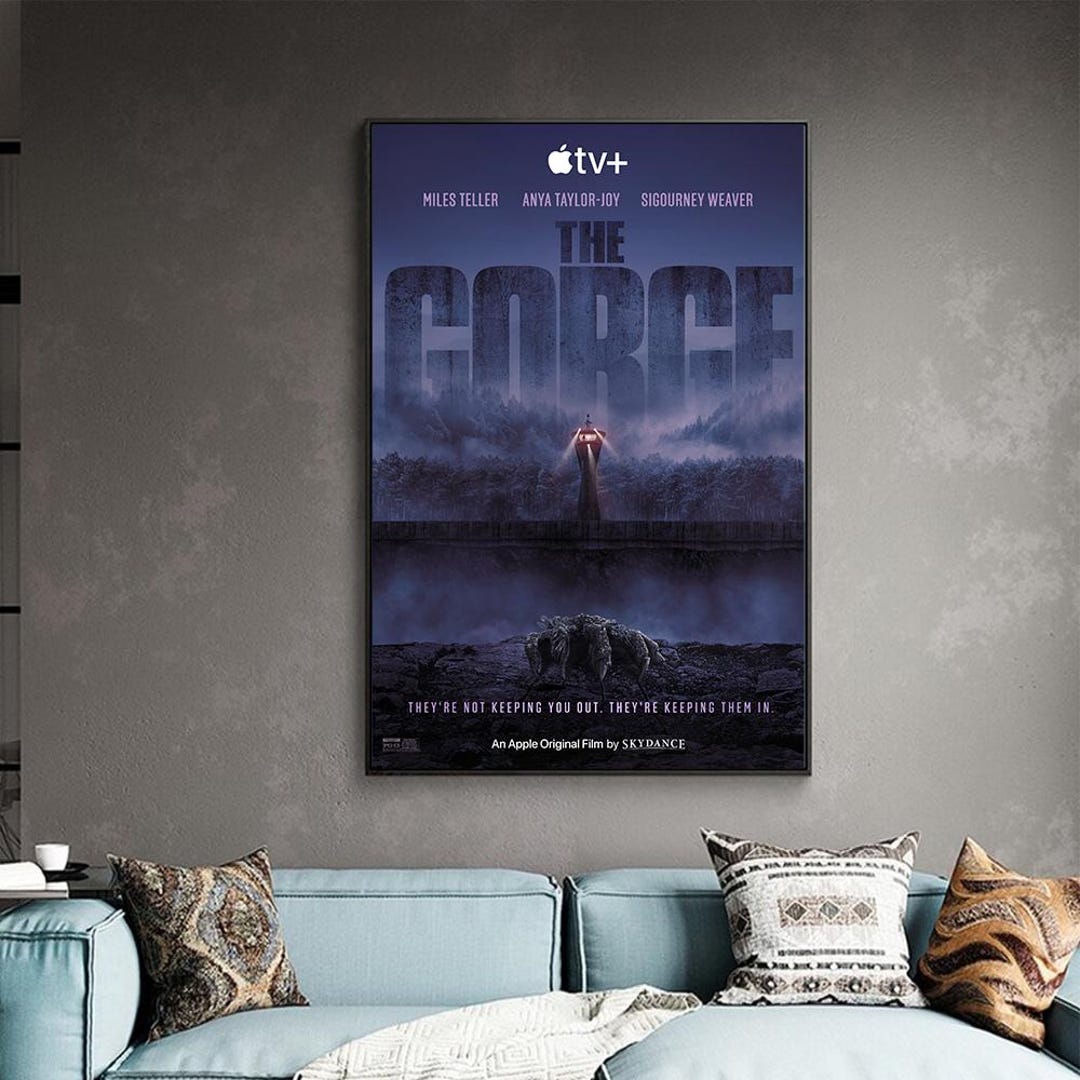 The Gorge 2025 Movie Postermodern Canvas Print Wall Art Paintingoffice ...
