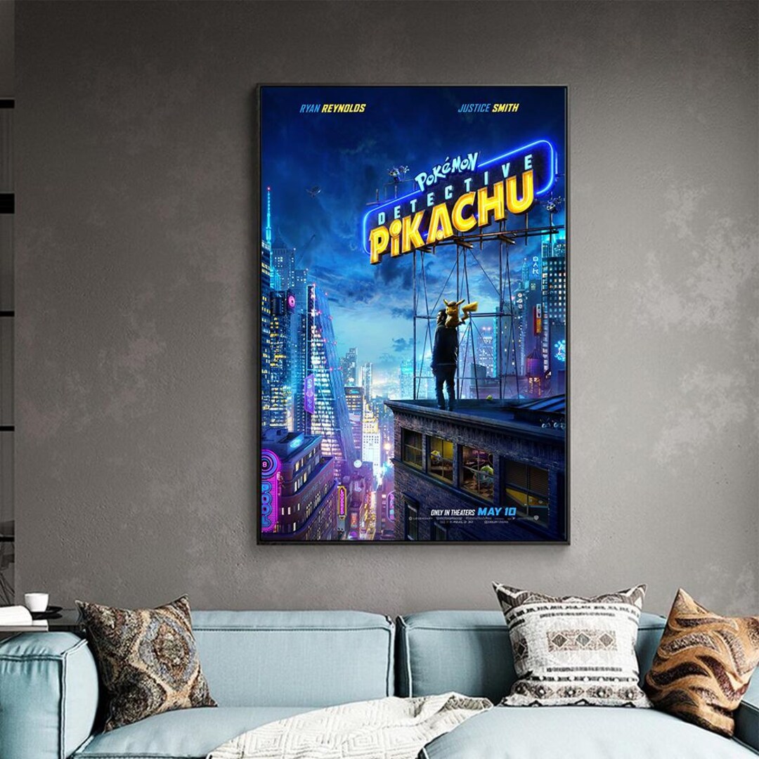 Pokémon Detective Pikachu Movie Postermodern Canvas Print Wall Art ...