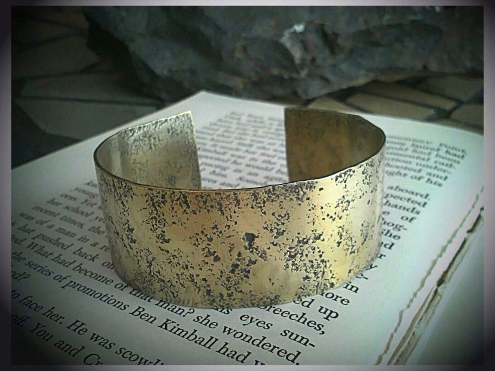 Hammered Pitted Solid Brass Cuff - Etsy