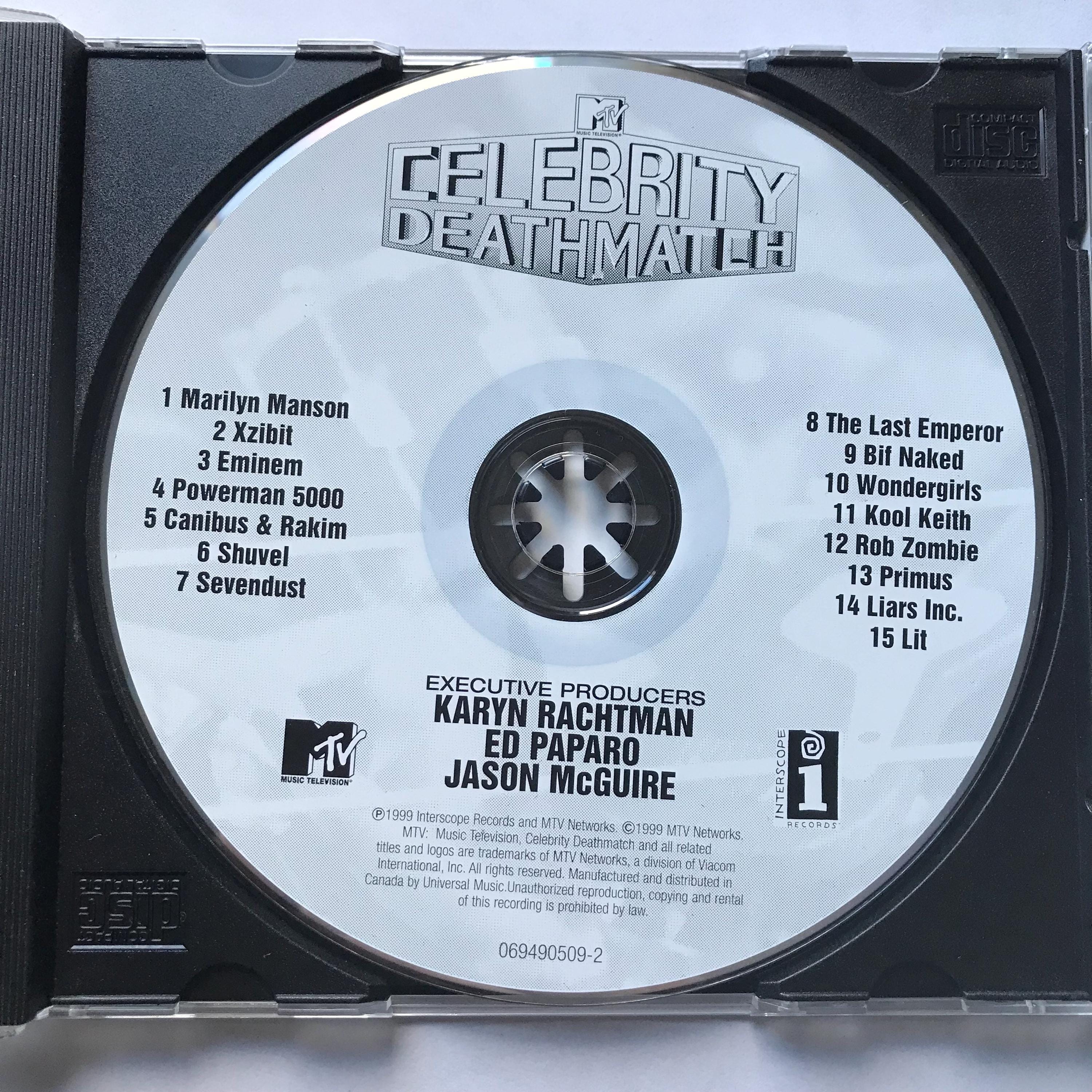MTV Celebrity Deathmatch CD Retro 90s TV Nostalgia Heavy Metal ...