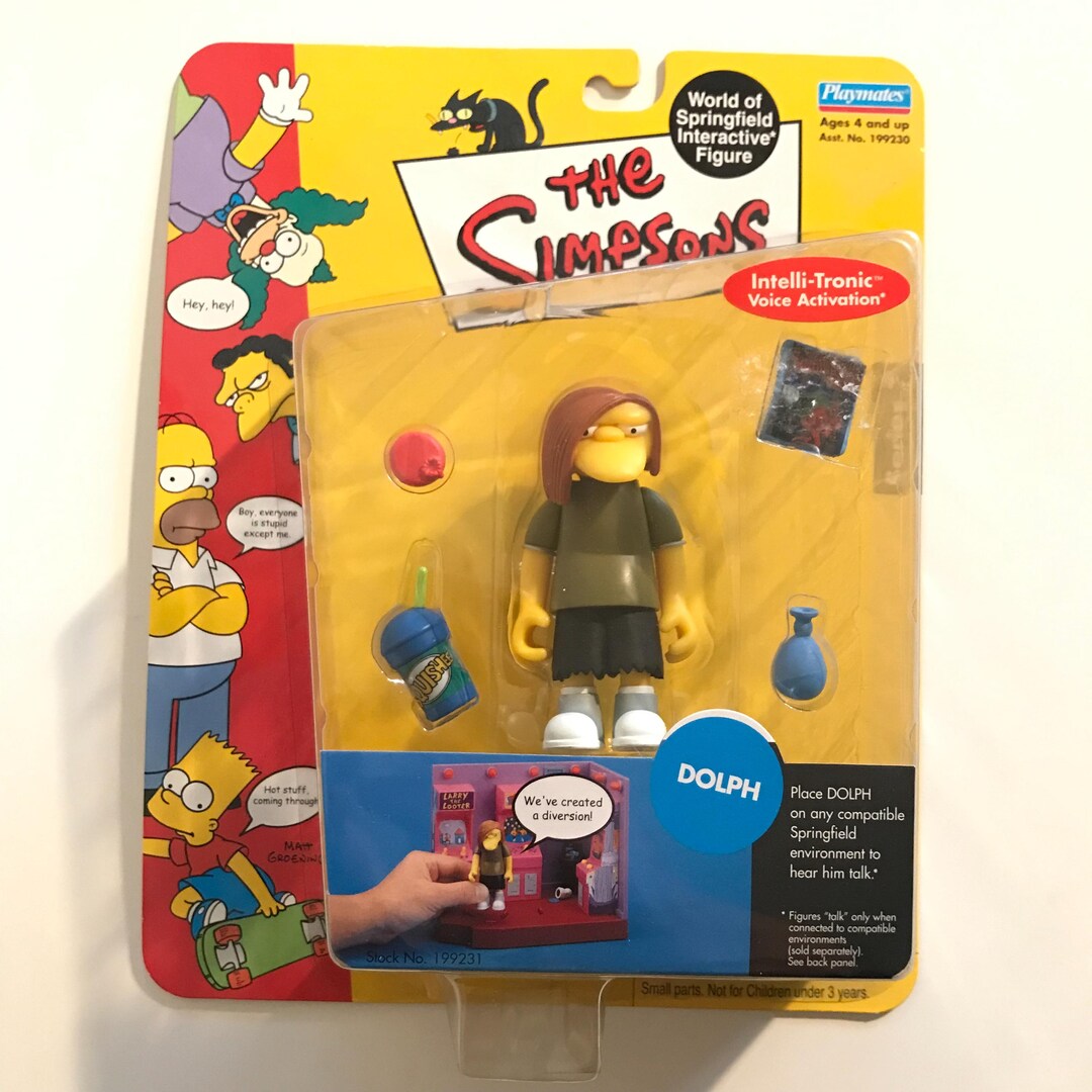Vintage Playmates Dolph Figure the Simpsons Series 7 Interactive 2001 ...