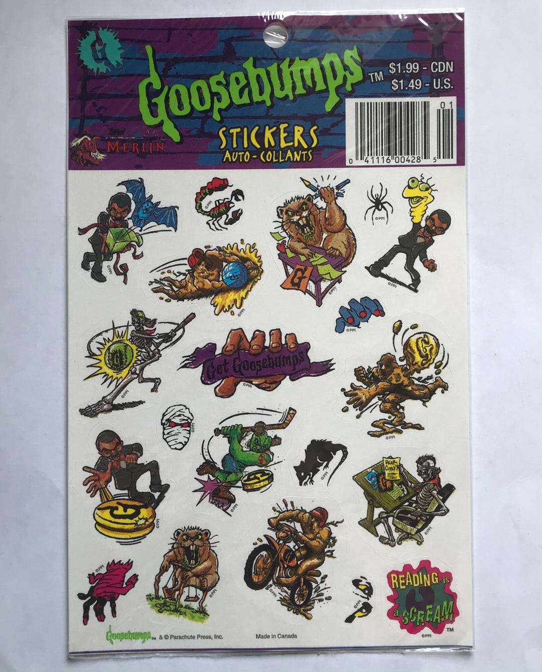 Vintage 90s Goosebumps Sticker Set Retro Campy Horror Stickers - Brand ...