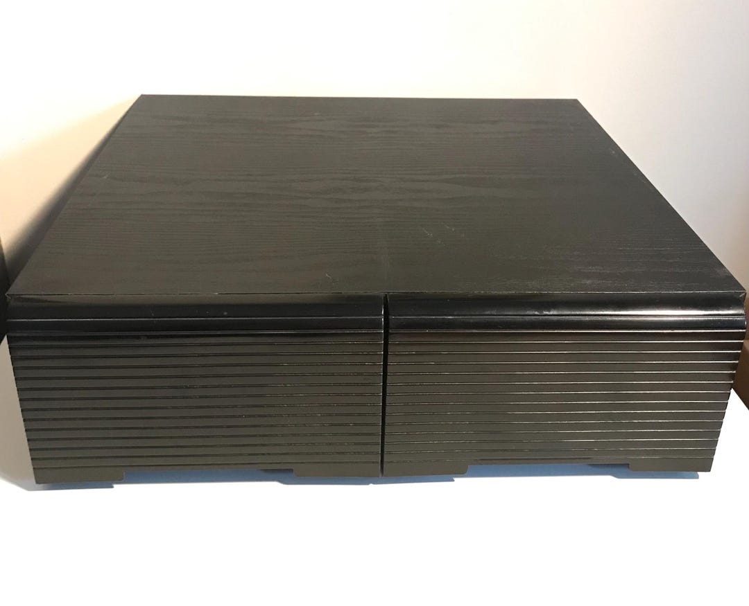 Retro VHS Drawer Box Storage Case Black Woodgrain Finish - Etsy