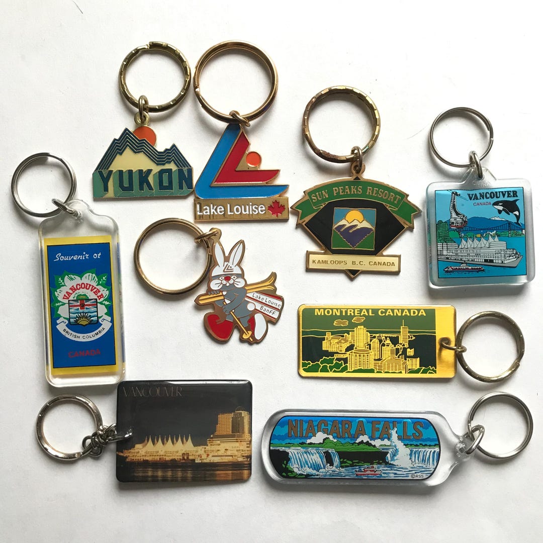 Vintage Canadian Keychains Ski Resorts Cities Vancouver Retro 80s 90s ...