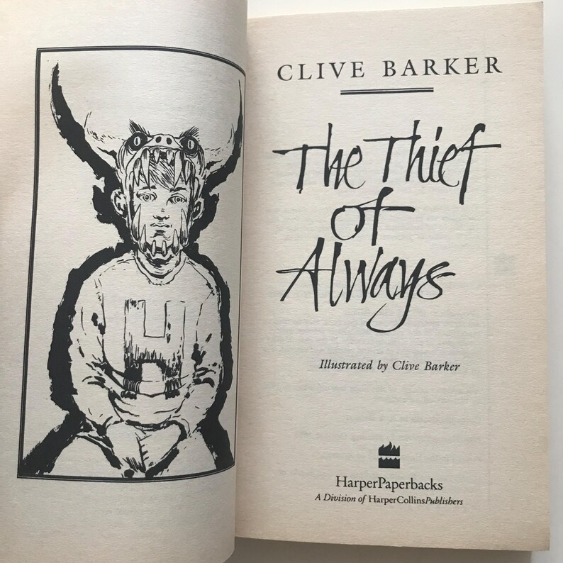 Vintage Clive Barker - the Thief of Always Paperback 90s Fantasy ...