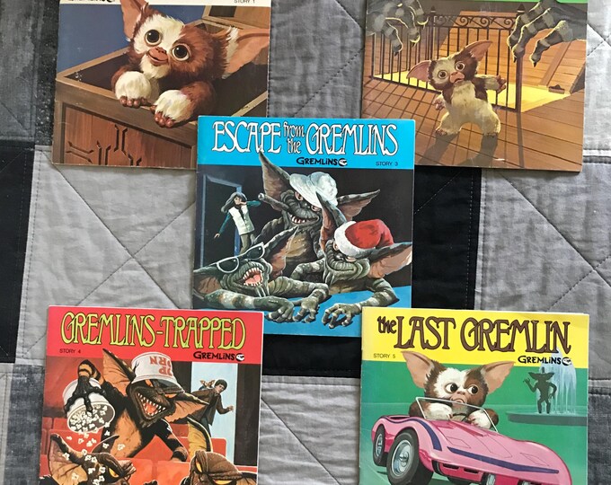 Vintage Gremlin Adventures Storybooks + Records - Complete Set of 5 ...