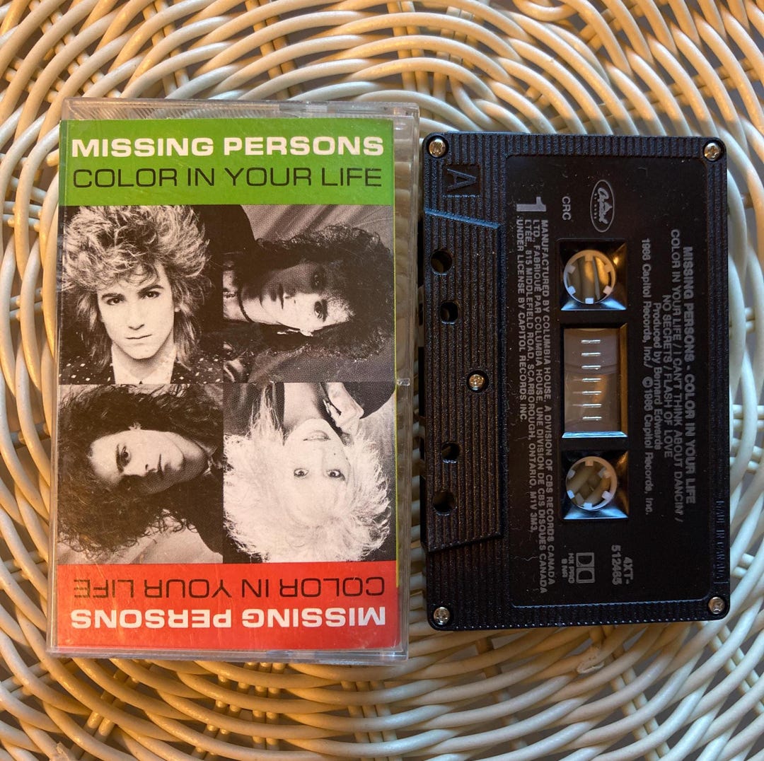 Missing Persons - Color in Your Life Cassette Tape Nostalgic 80s Synth ...