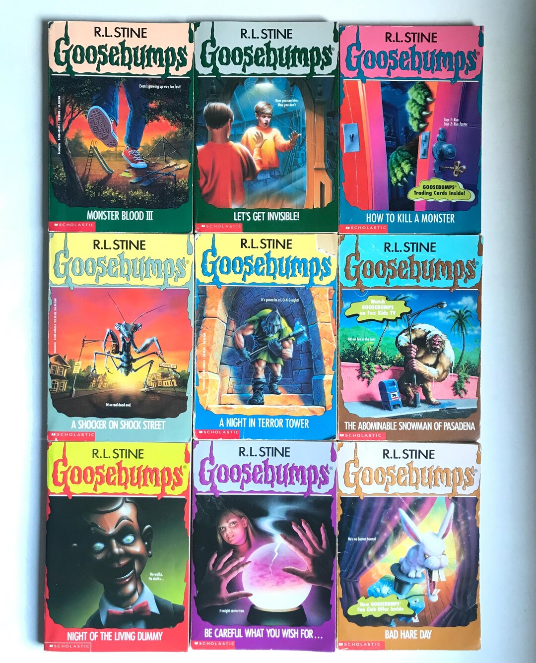 Vintage Goosebumps Books R.L. Stine Retro 90s Scholastic YA Paperbacks ...
