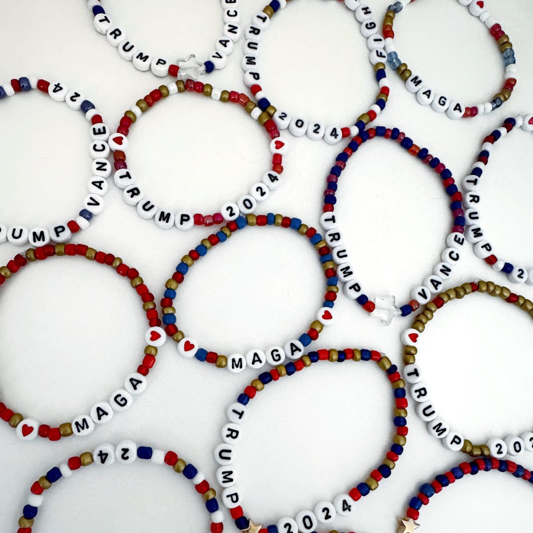 Trump 2024 Beaded Stretch Bracelets - Etsy