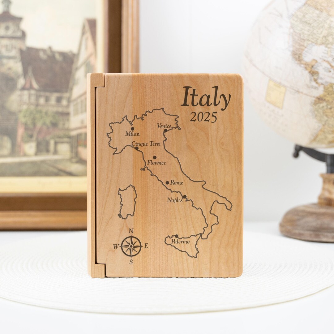 Engraved Wood Italy Photo Album: Personalized Travel Keepsake - Etsy
