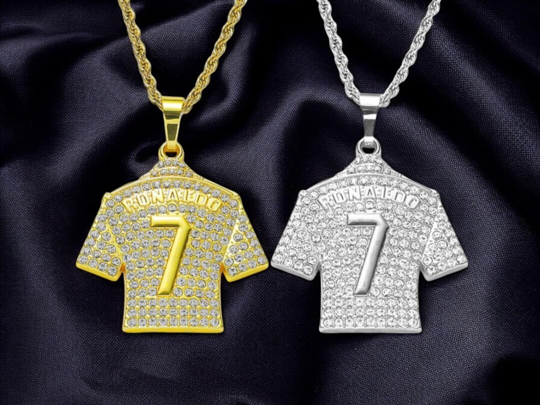 Cristiano Ronaldo CR 7 Jersey Full Zircon Pendant Chain Necklace for ...