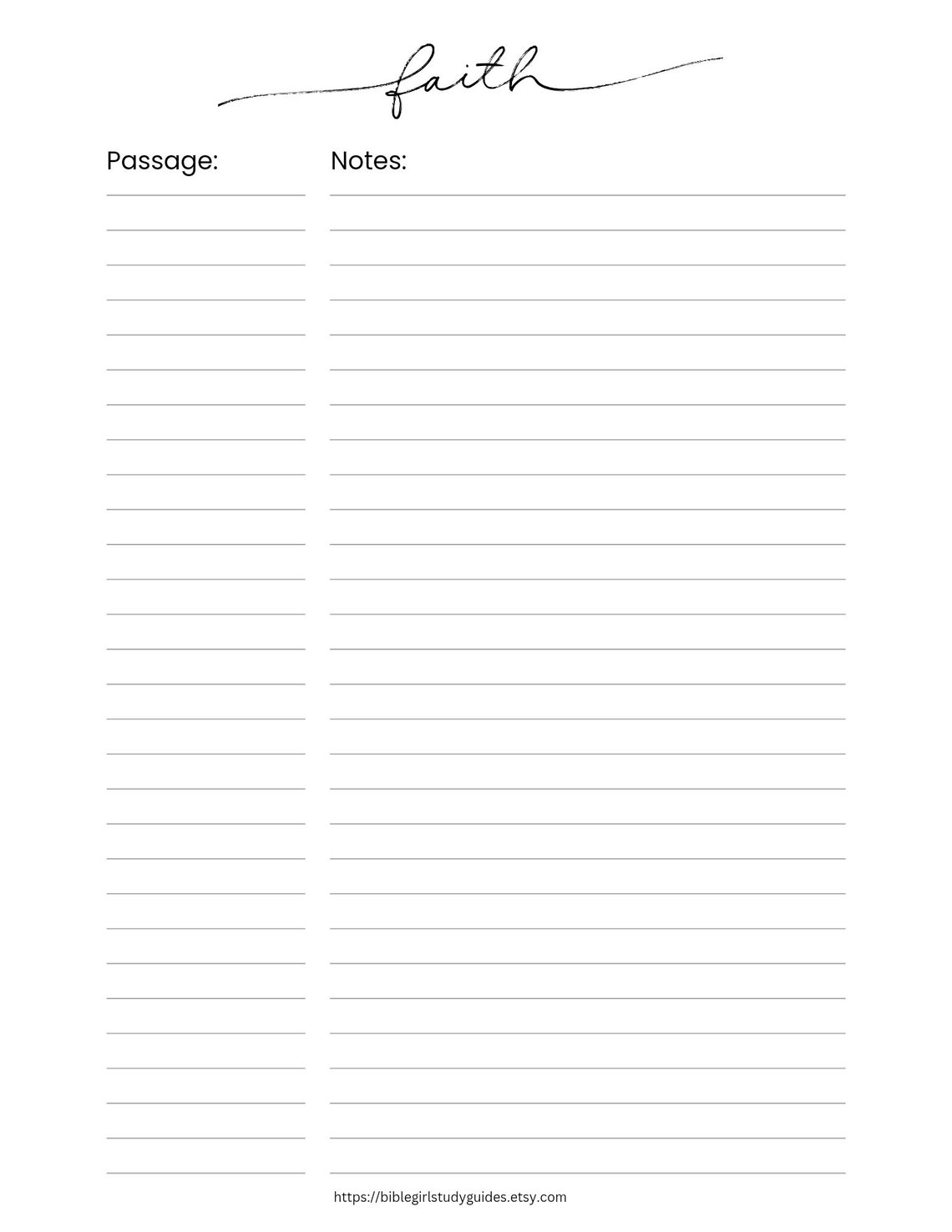 Cornell Notes Bible Study Printable, Bible Study, Bible Journaling ...