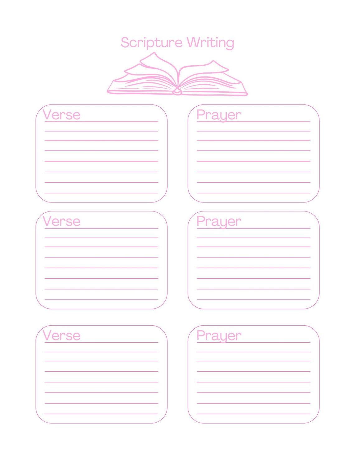 Scripture Writing Printable, Bible Study, Bible Journaling, Bible ...