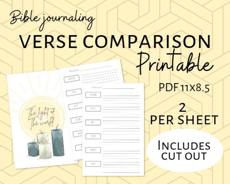 Bible Study Printable, Verse Study Printable, Bible Journaling, Faith ...