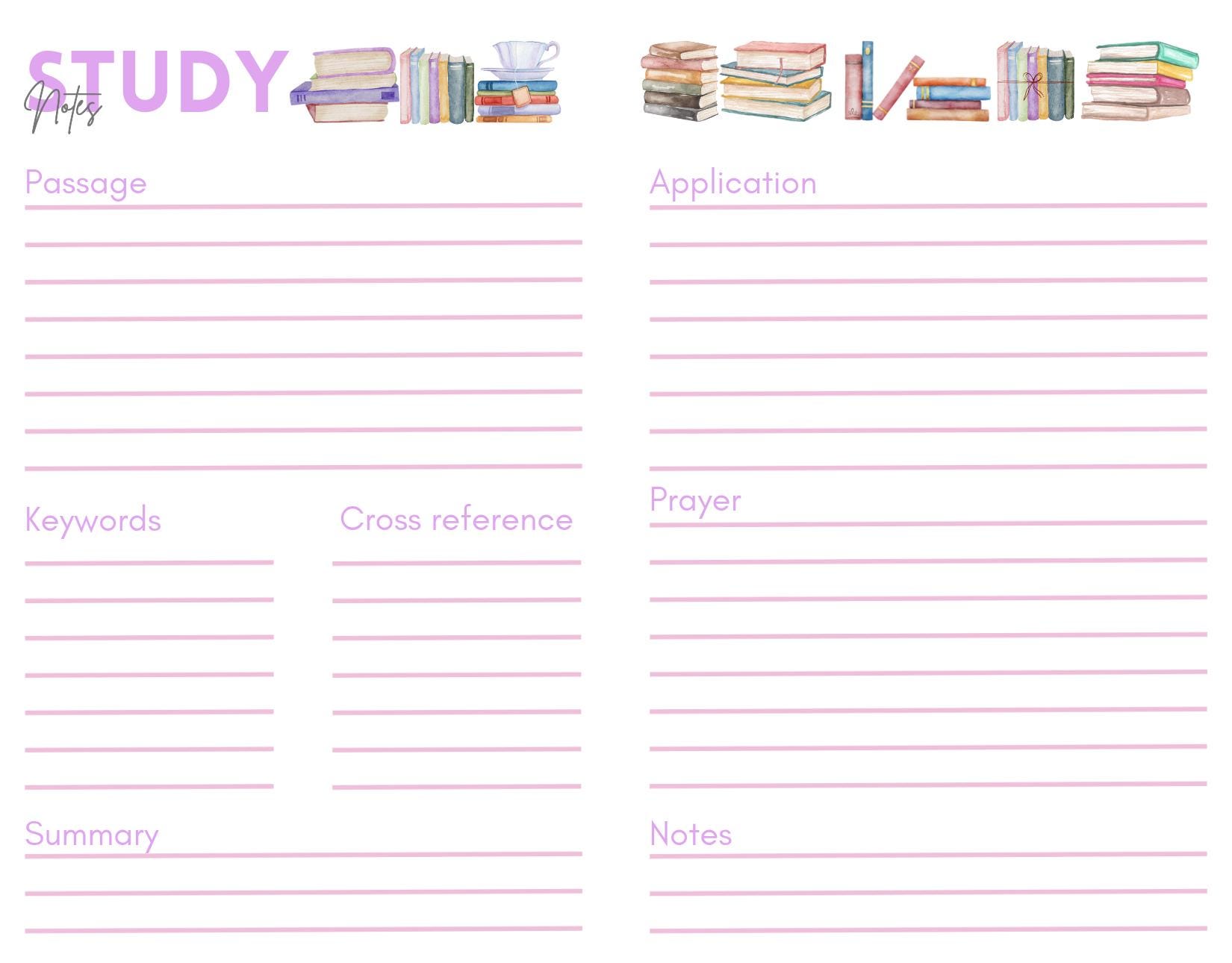 Bible Study Notes, Scripture Writing Printable, Bible Journaling, Bible ...