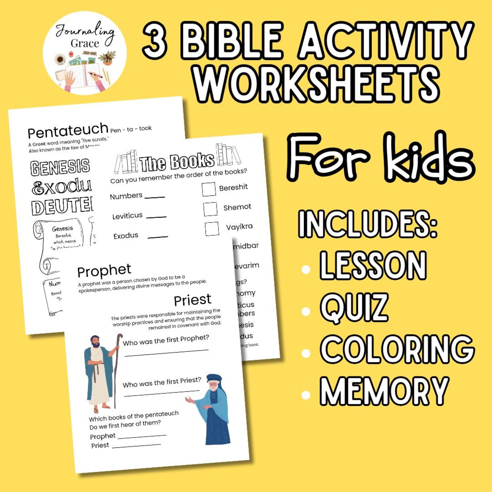 Bible Activity Worksheets for Kids, Bible Lessons, Home School Lesson ...