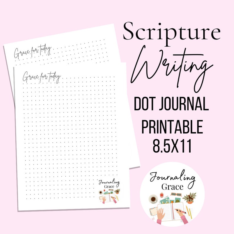 Dot Journal Printable, Scripture Writing, Bible Study, Bible Journaling ...