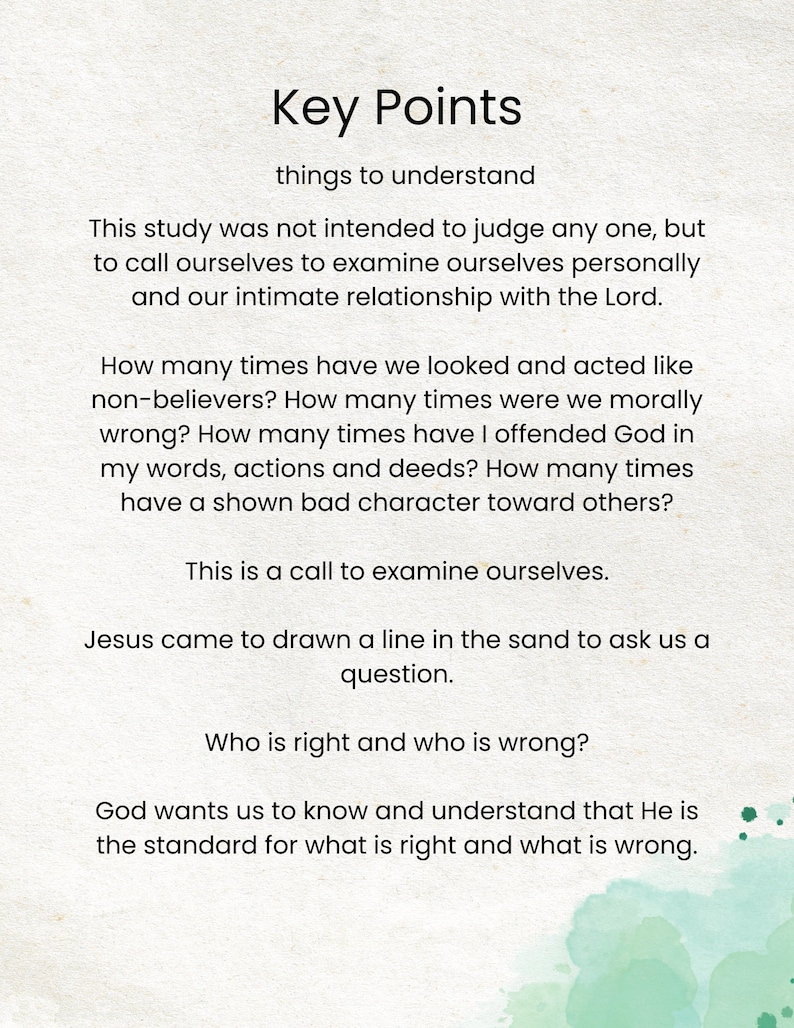 Bible Study, Printable Bible Lessons, Bible Study Printable, Digital ...