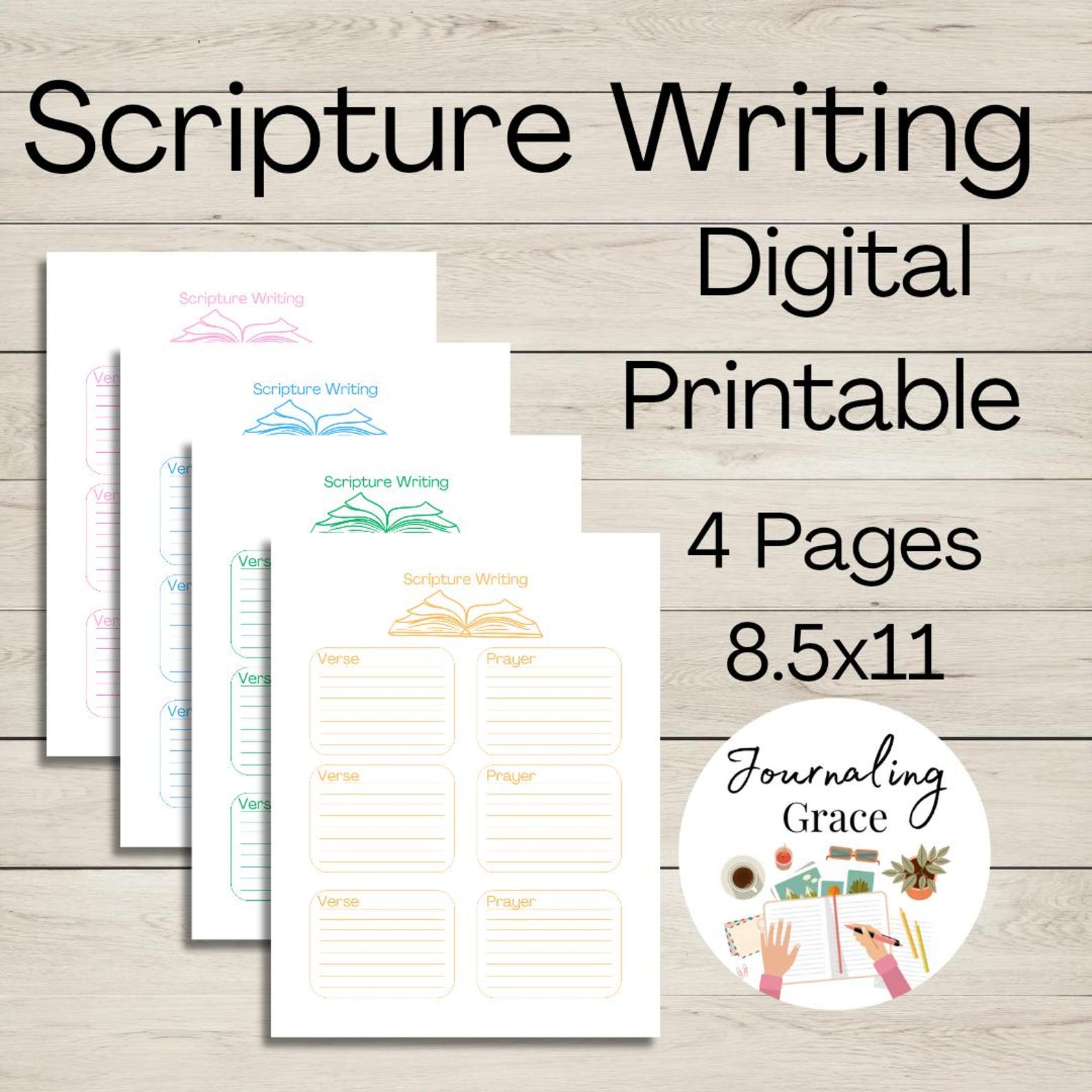 Scripture Writing Printable, Bible Study, Bible Journaling, Bible ...