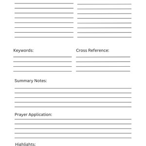Sermon Notes Printable, Bible Study Printable, Scripture Writing ...