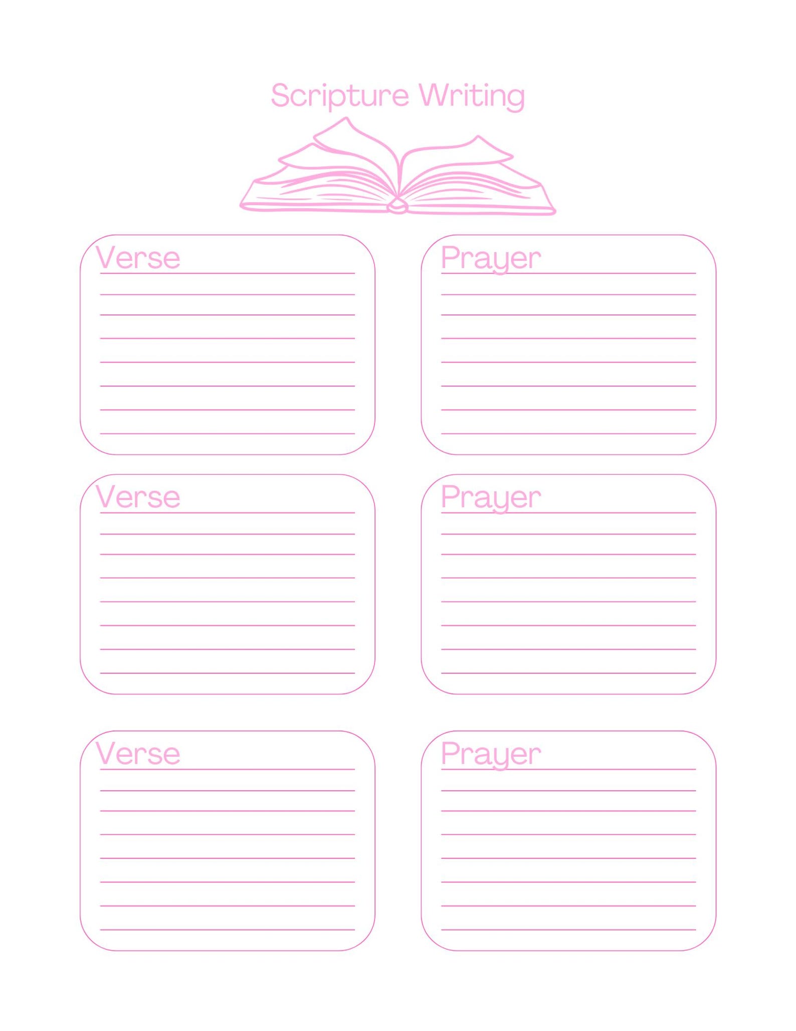 Scripture Writing Printable, Bible Study, Bible Journaling, Bible ...
