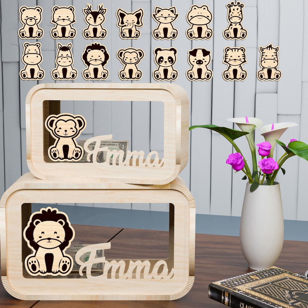 Safari Animals Money Box Laser Cut ,safari Animals Money Box Money Box ...