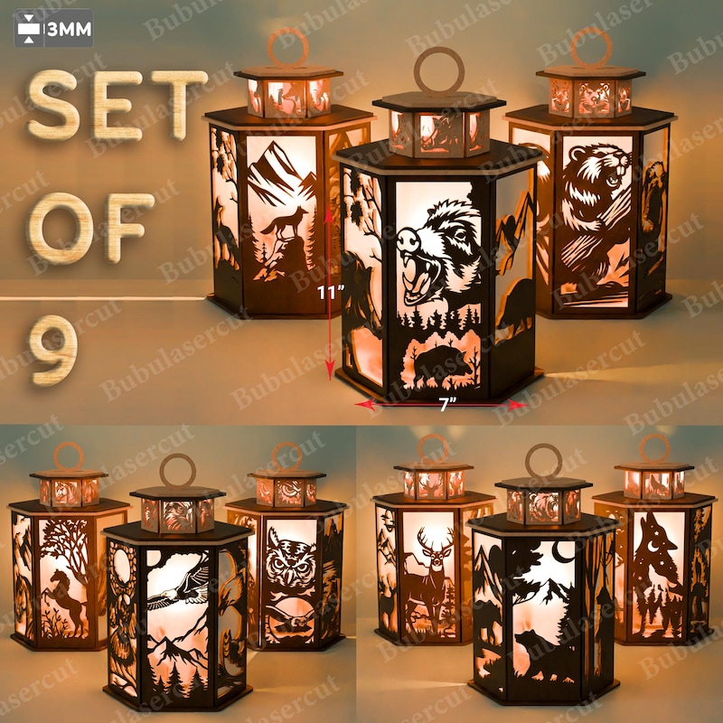 Metal Lantern Sets - Etsy