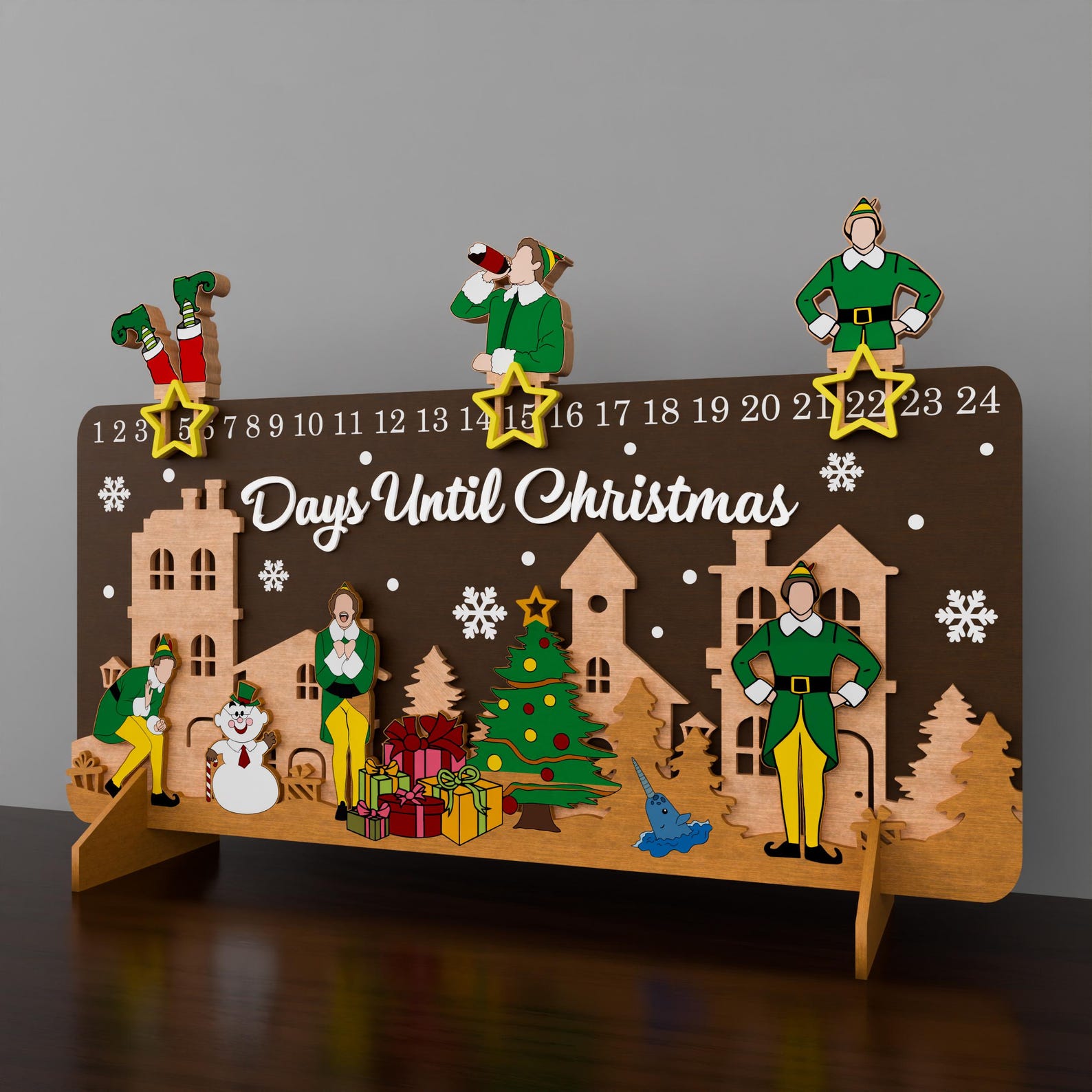 Christmas Countdown Sign Laser Cut File, Christmas Countdown Svg ...