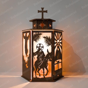Christ is Risen Lantern Laser Cut File | He is Risen Christian Lantern ...
