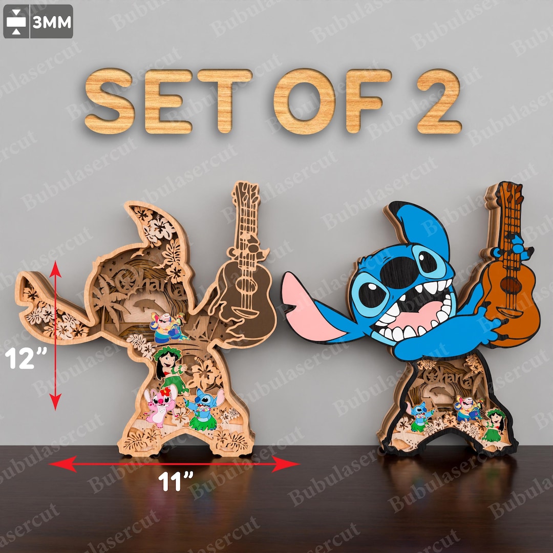 Cartoon Characters Multilayers Laser Cut, Characters Multilayers ...