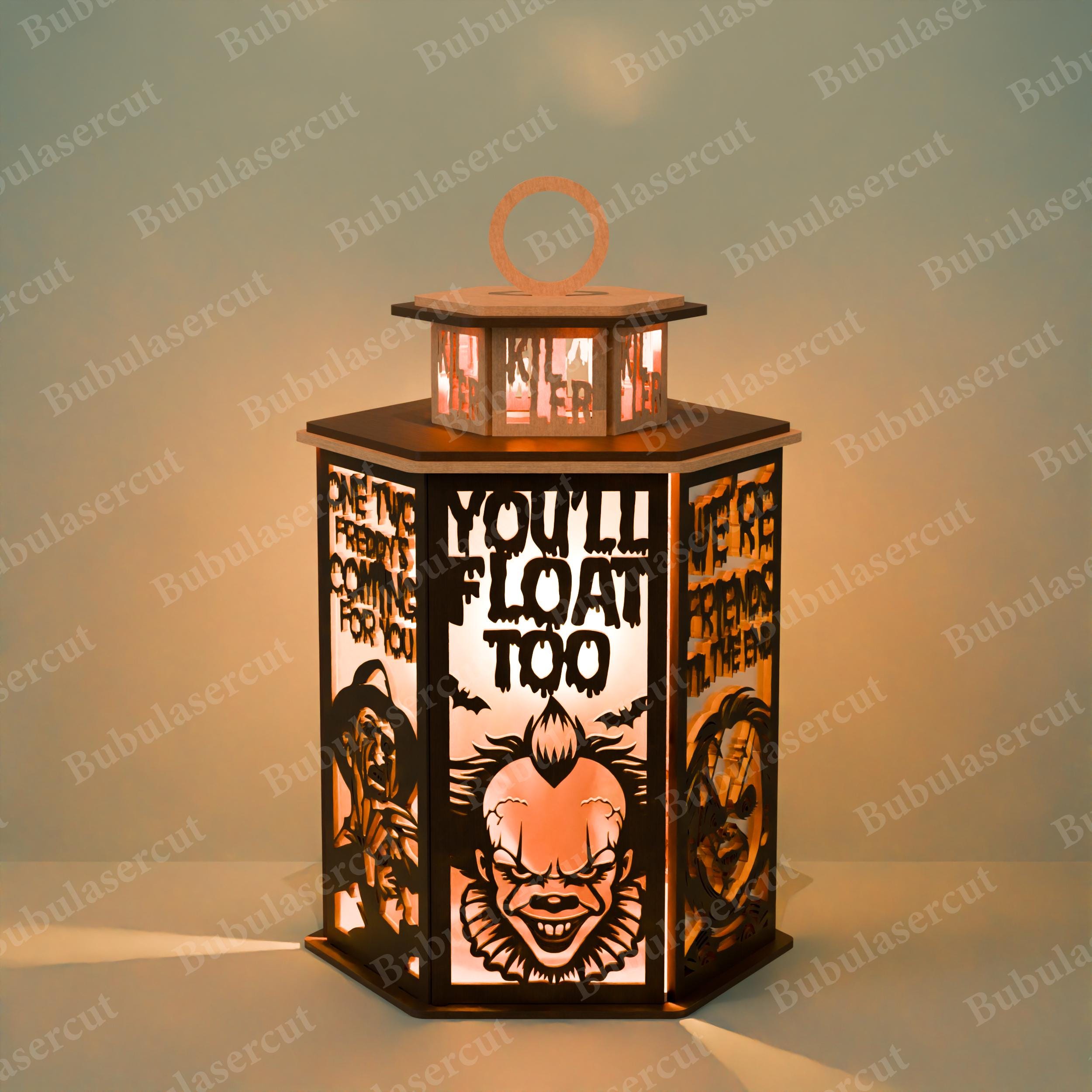 Horror Movie Lantern SVG, Halloween Killer Characters Light Box Bundle ...