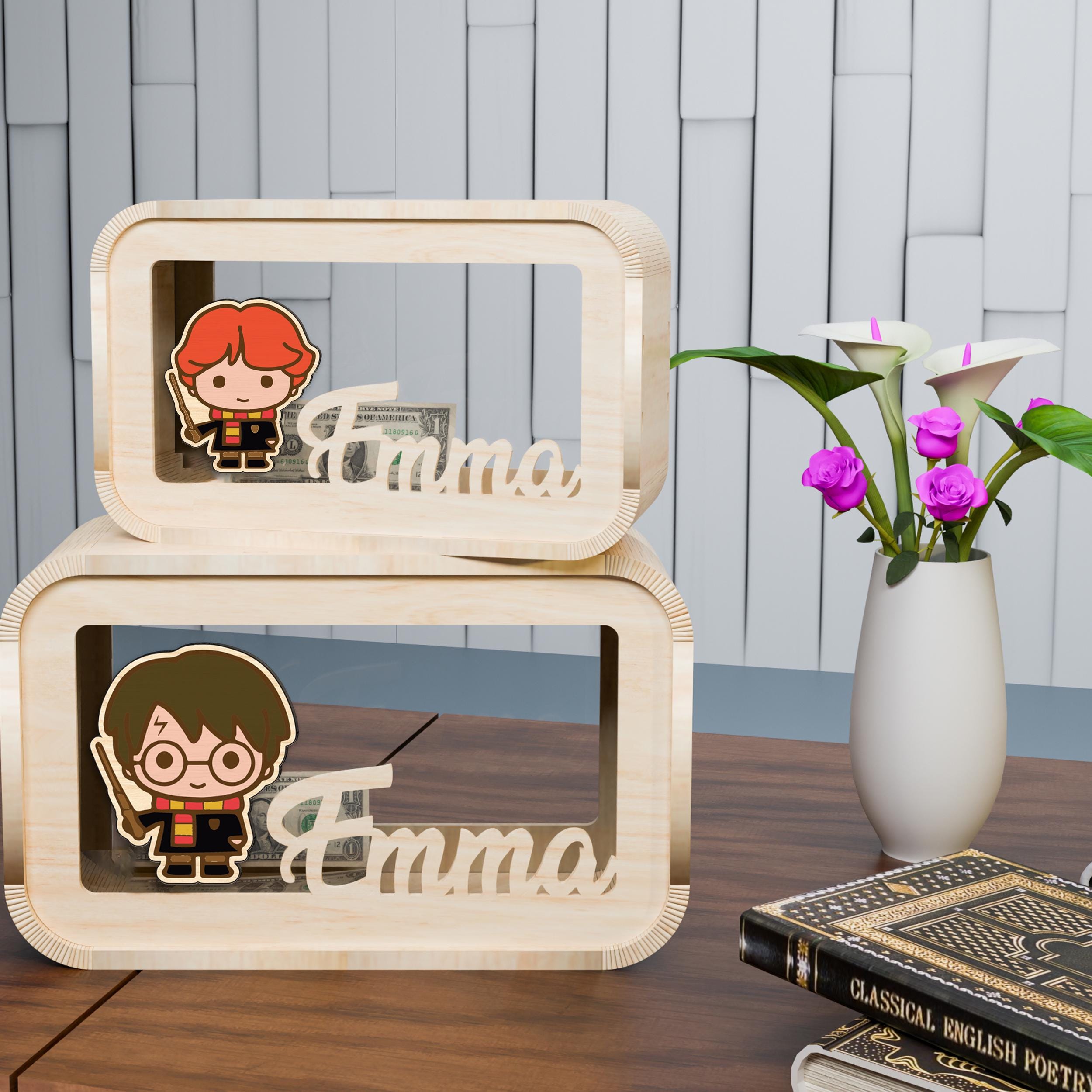 Movie Magic Money Box Laser Cut Svg, Wizand Money Box Svg, Chibi Wizand ...