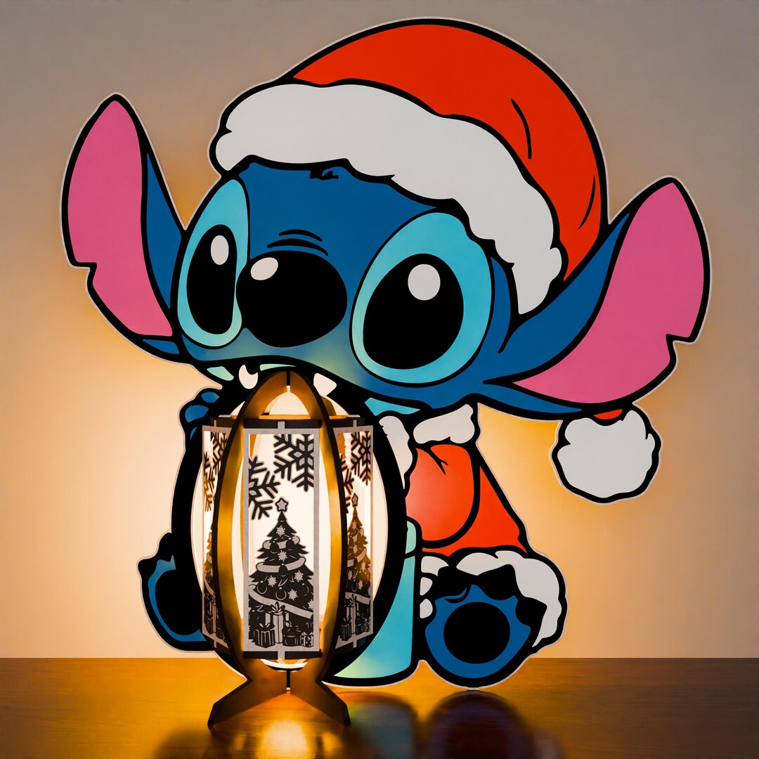 Character Cartoon Christmas Lantern Laser Cut File, Christmas Lantern ...