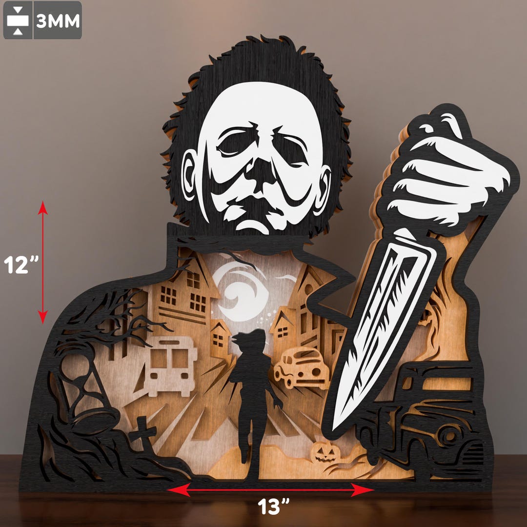 Horror Character Halloween Multilayers Laser Cut File, Horror ...