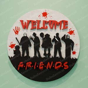 Halloween Horror Welcome Sign SVG Set, Scary Door Sign Bundle With ...
