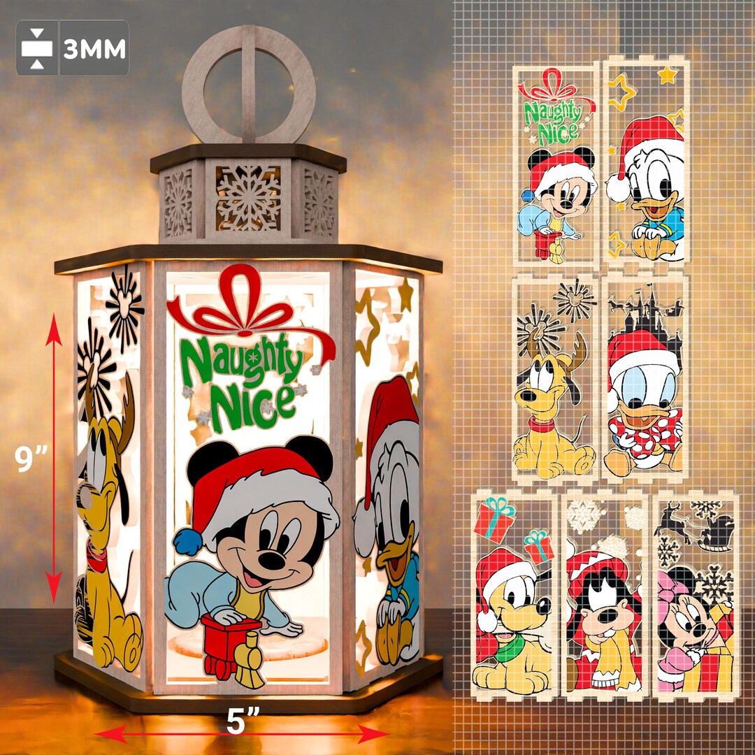 Bundel Baby Mouse Christmas Lantern Laser Cut File, Mouse Lantern Svg ...