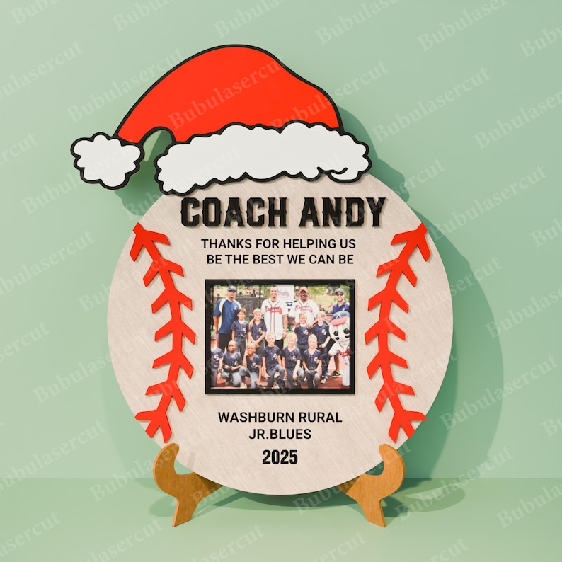 Christmas Coach Appreciation Sign Set, Sports Photo Display Gift Bundle ...