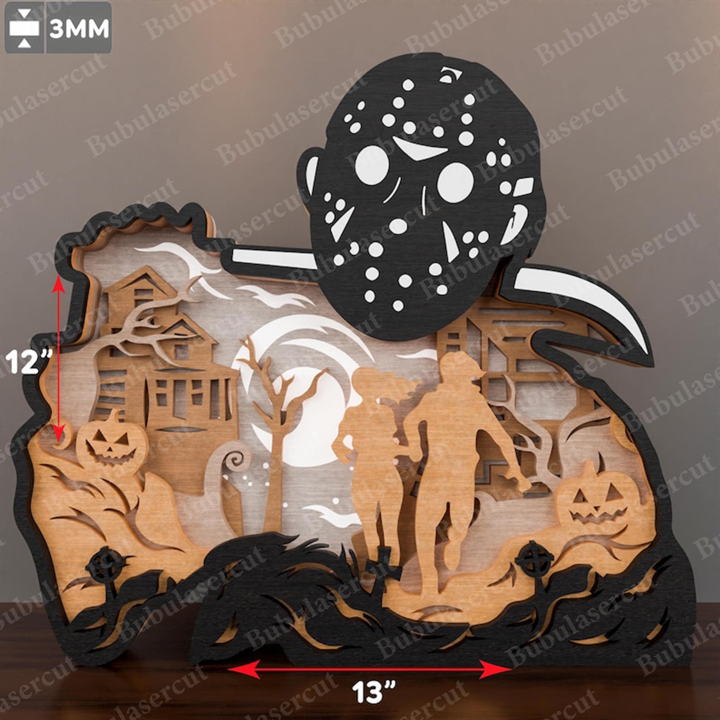 Horror Character Halloween Multilayers Laser Cut File, Horror ...