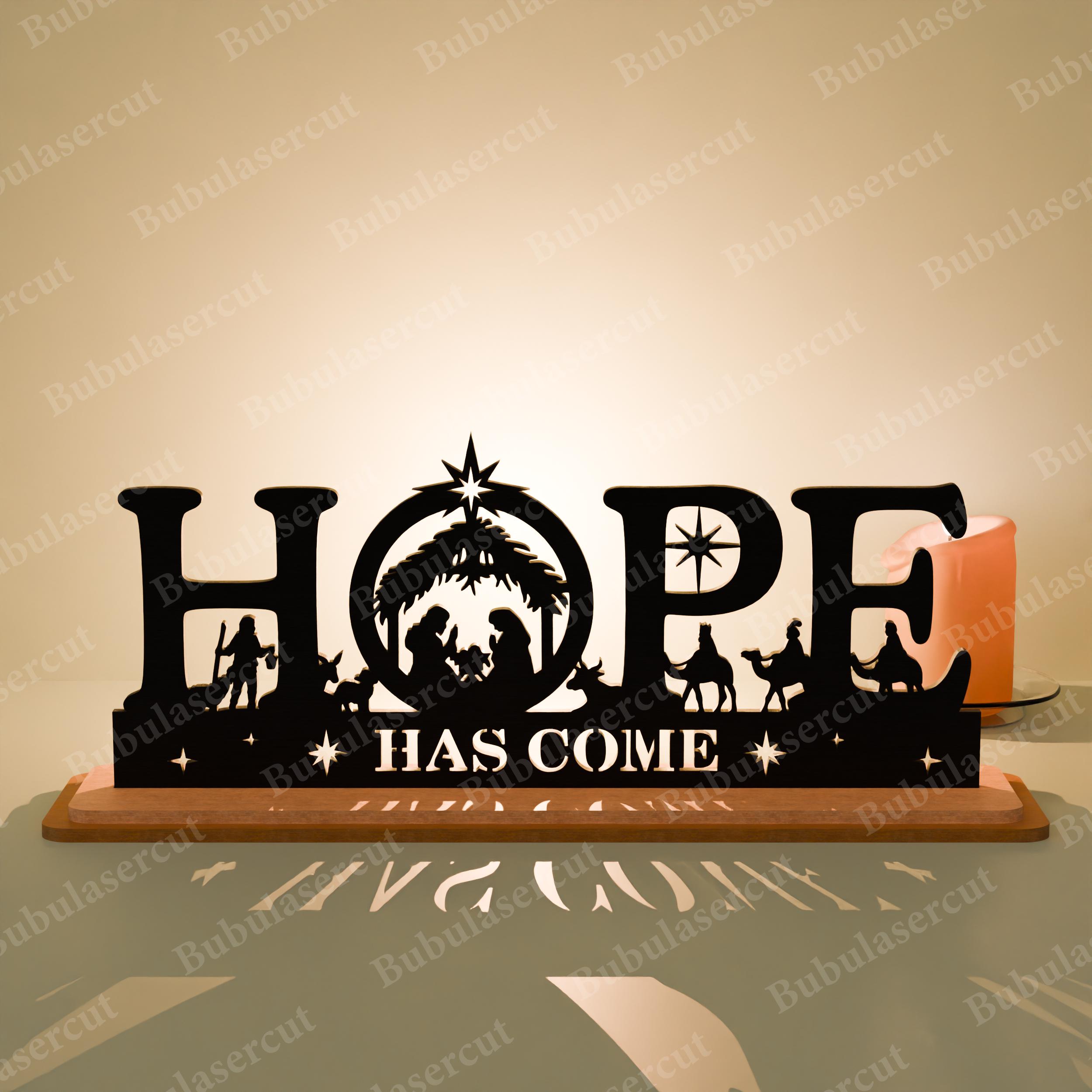 Nativity Word Sign SVG Bundle, Christian Christmas Table Sign, Peace ...