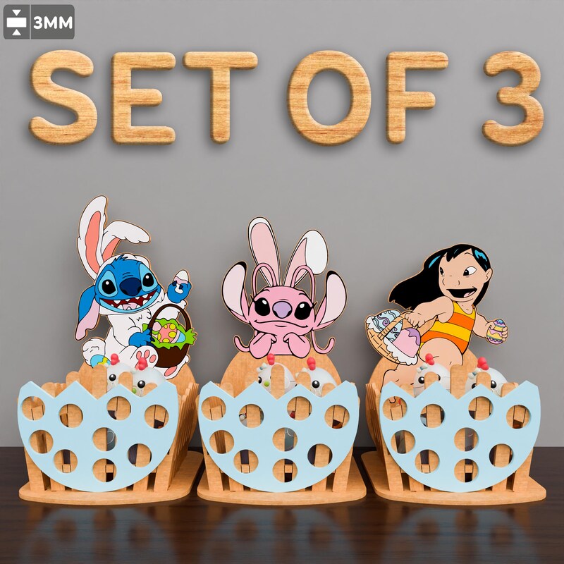 Stitch Cartoon Basket - Etsy