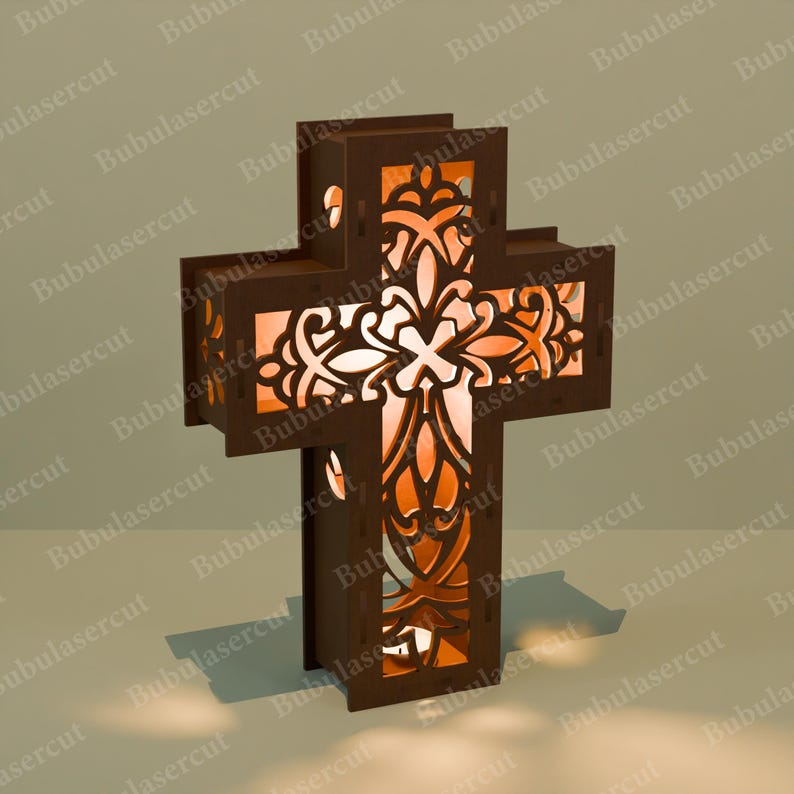 Christian Cross Lantern Set, Religious Memorial Keepsake Decor, Faith ...