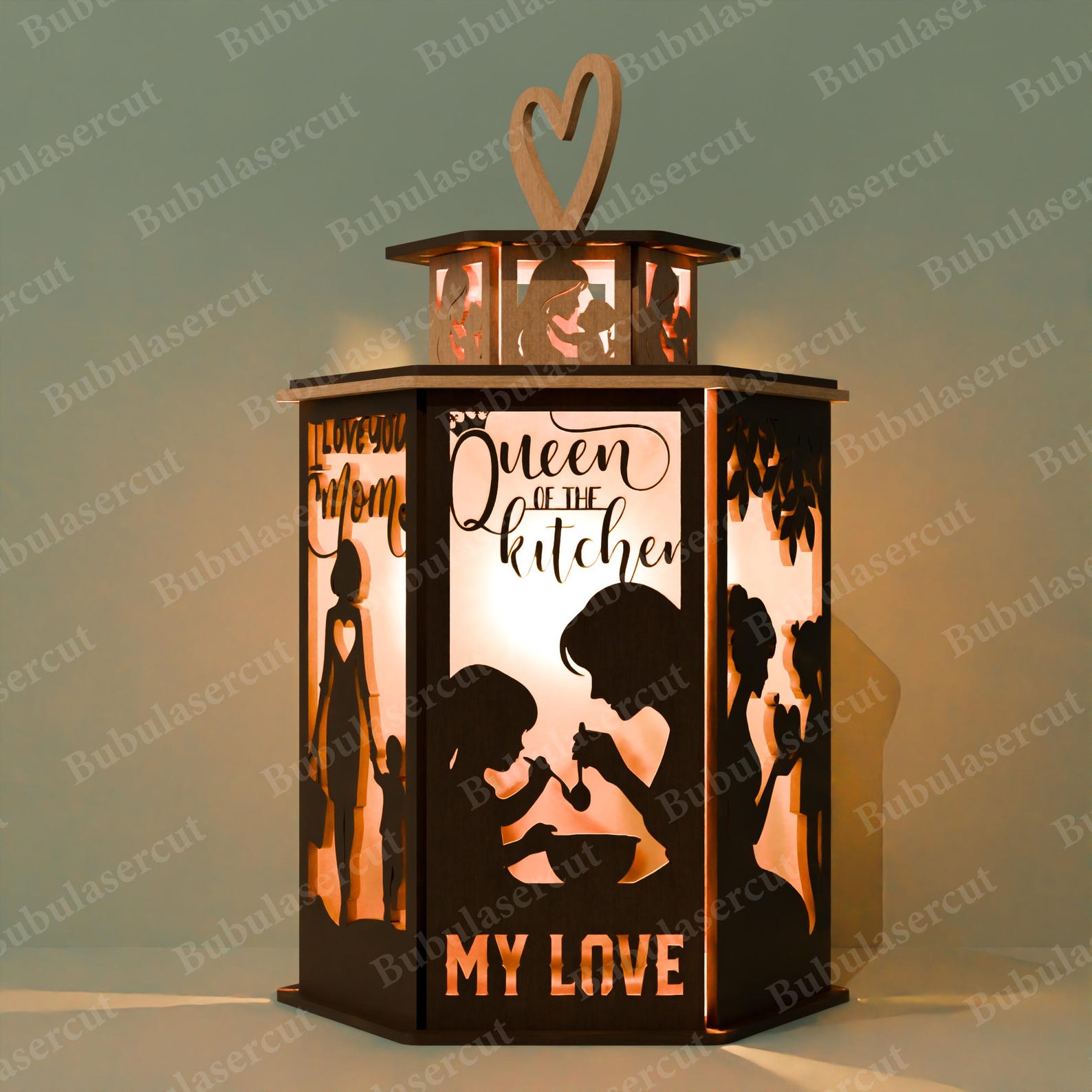 Mother's Day Lantern Bundle Laser Cut File | Mother's Day Gift for Mom ...