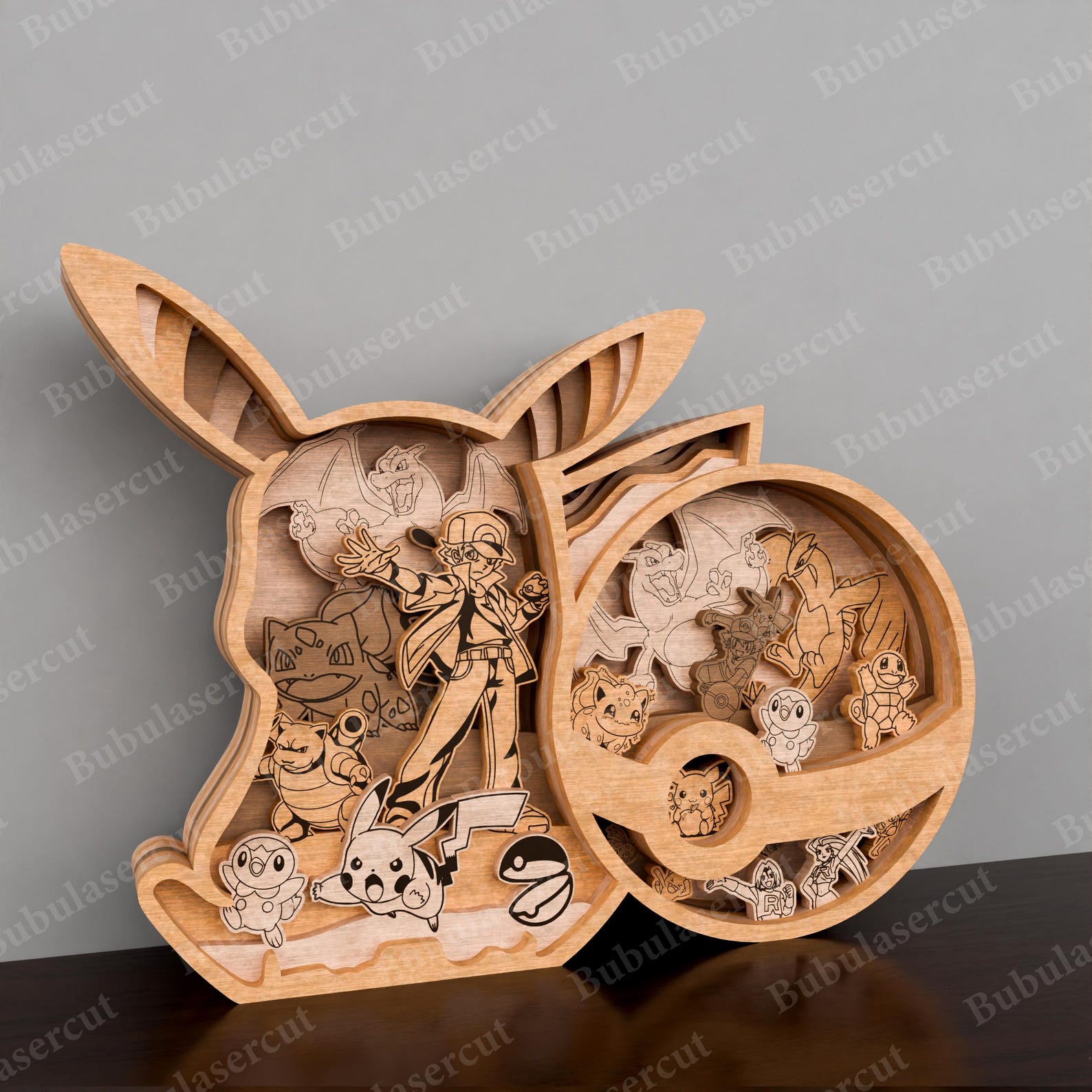 Cartoon Multilayers Laser Cut File, Multilayers Svg, Cartoon Glowforge ...