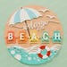 Beach Summer Round Sign SVG Bundle, 10 Coastal Door Hanger Designs ...