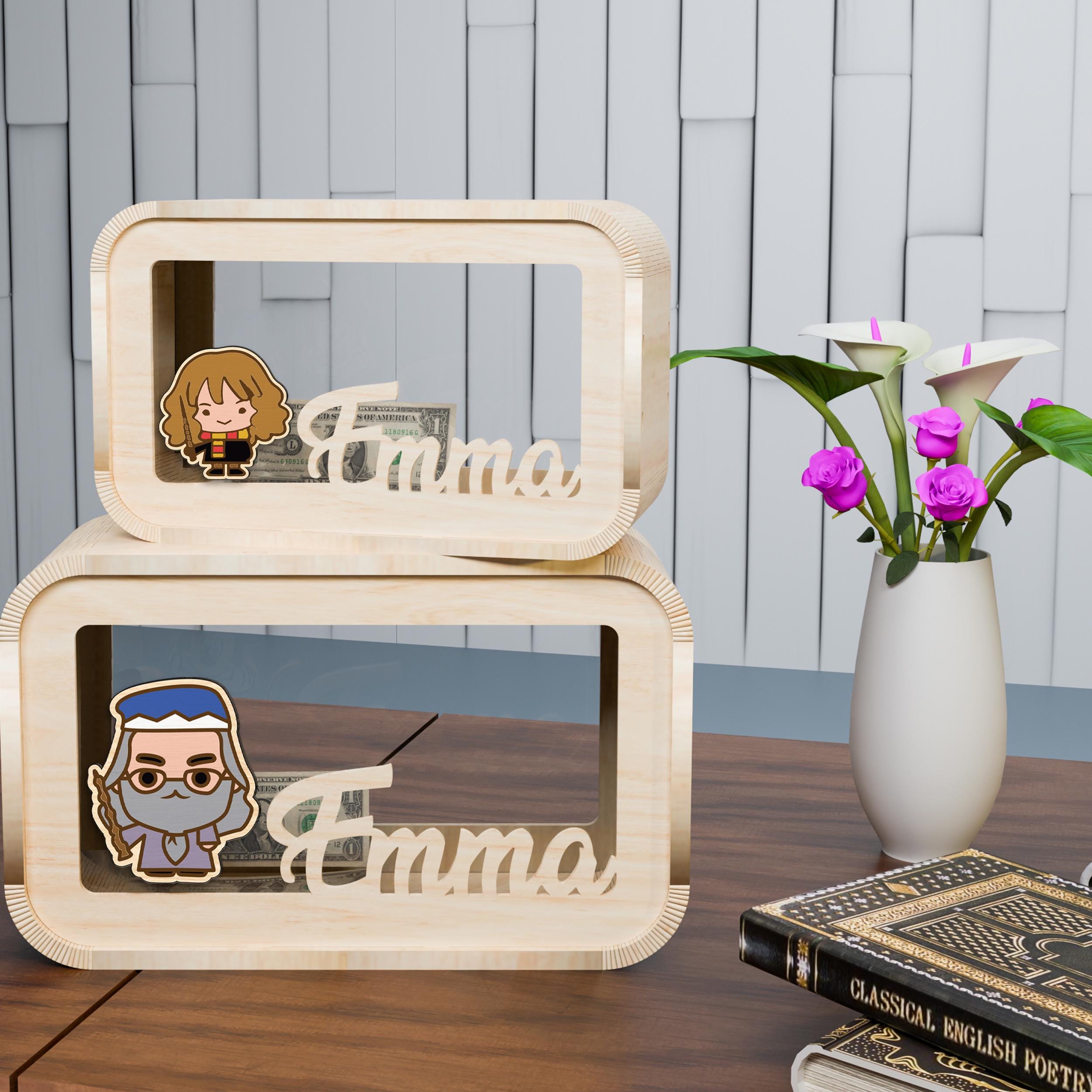 Movie Magic Money Box Laser Cut Svg, Wizand Money Box Svg, Chibi Wizand ...