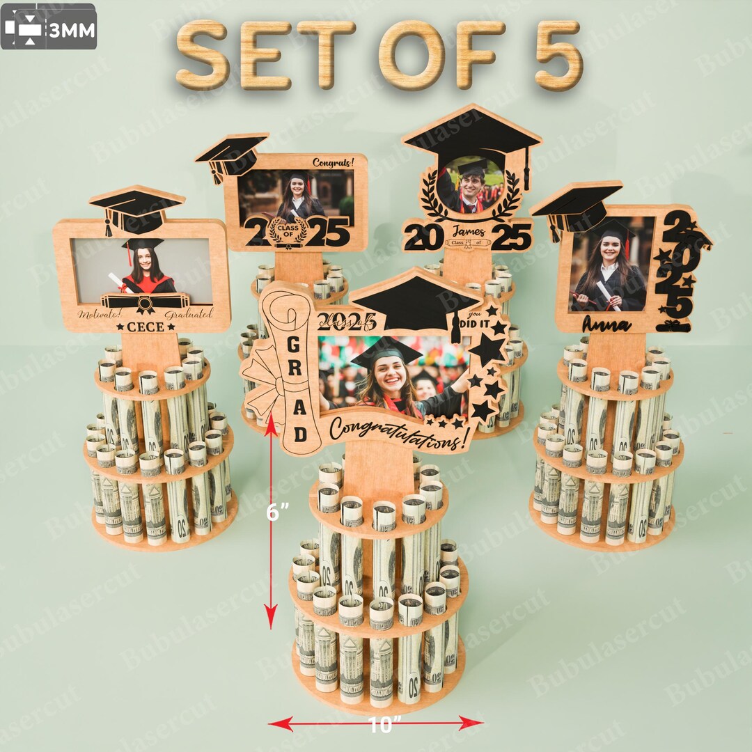 Personalized Graduation Money Holder Laser Cut File | Graduation ...