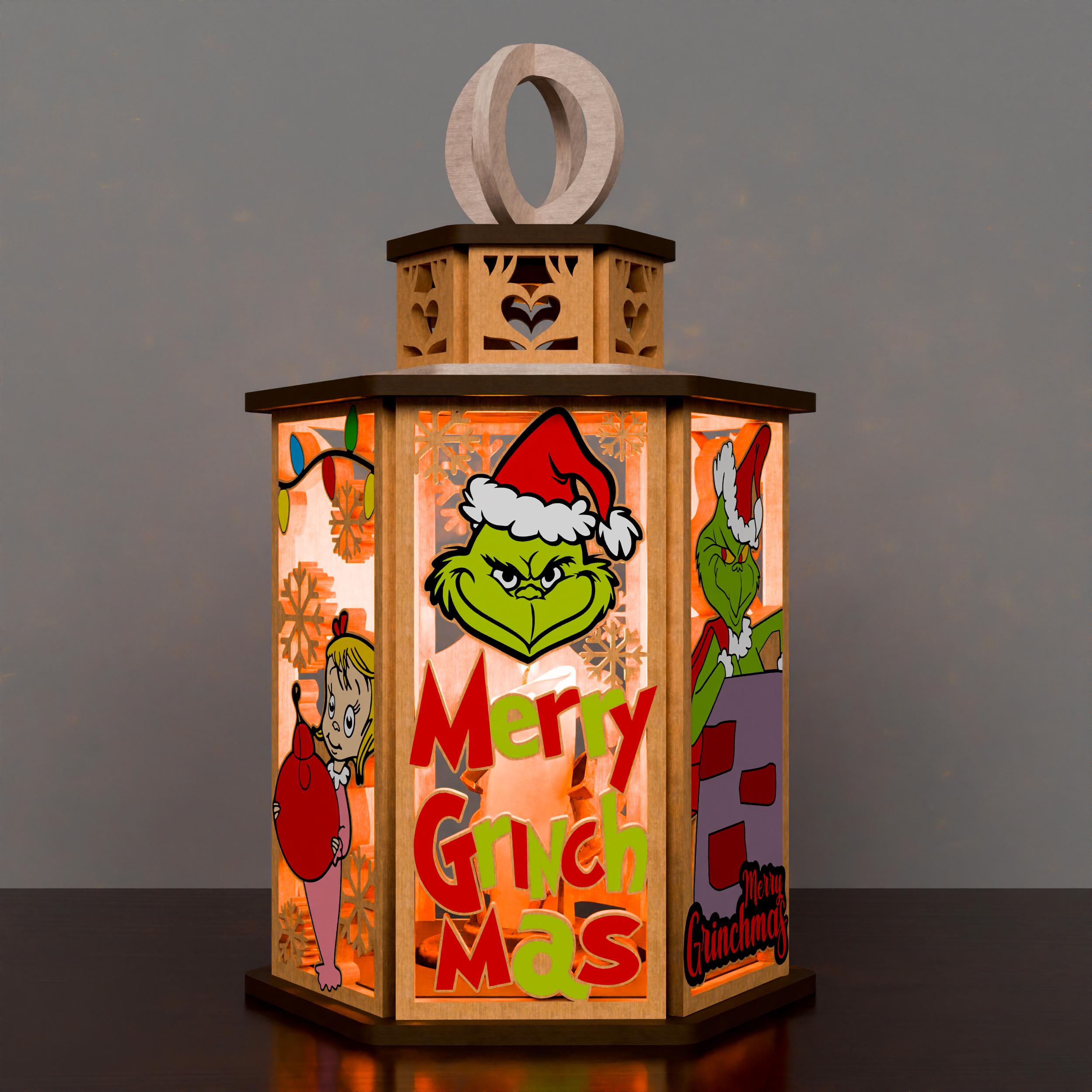 Christmas Cartoon Characters Lantern Laser Cut,christmas Lantern ...